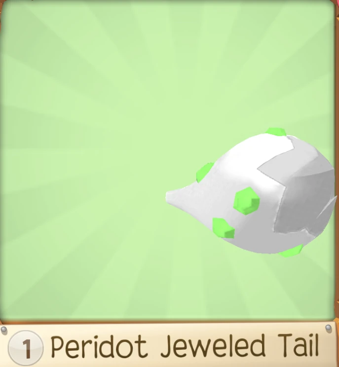 Peridot Jeweled Tail | Animal Jam Play Wild Sapphire Worth Wiki | Fandom
