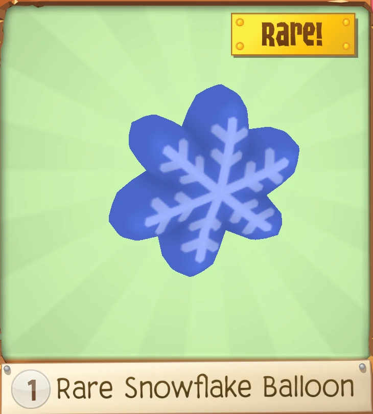 Rare Snowflake Balloon | Animal Jam Play Wild Sapphire Worth Wiki | Fandom
