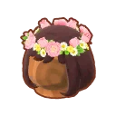 Curly Bob With Flowers - Animal Crossing: Pocket Camp Wiki