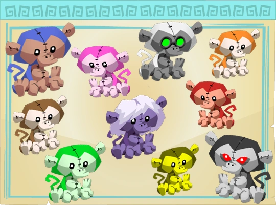Plushie Mania - Monkeys | AnimalJam Archives Wikia | Fandom