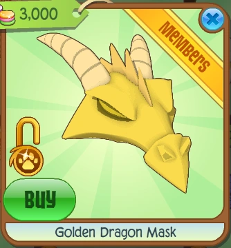 Golden Dragon Mask | Animal Jam Classic Wiki | Fandom