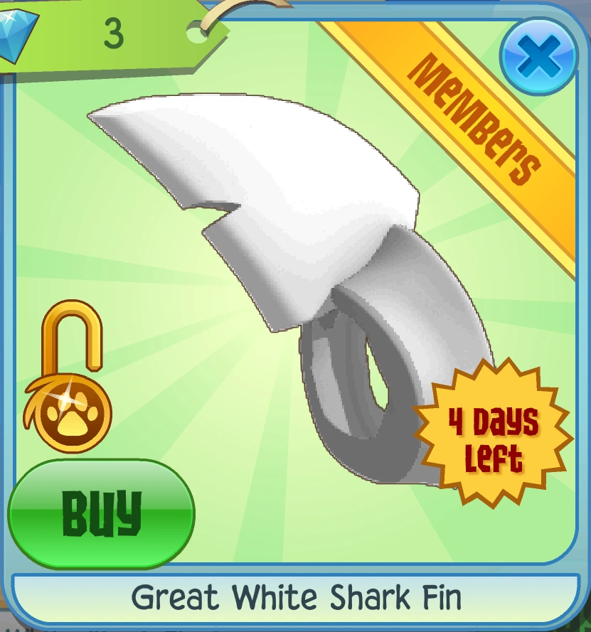 Great White Shark Fin | Animal Jam Classic Wiki | Fandom