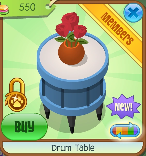 Drum Table | Animal Jam Classic Wiki | Fandom
