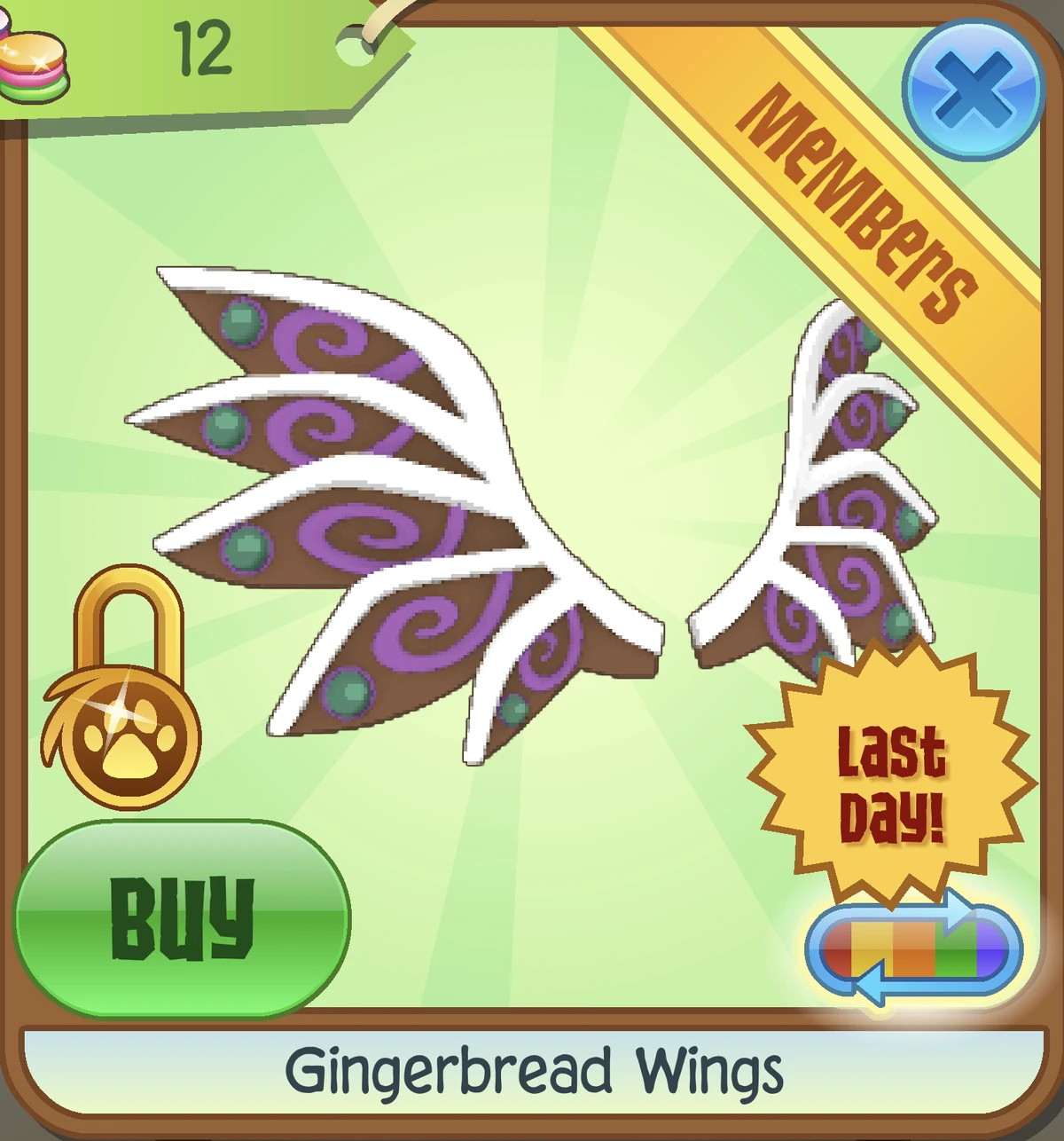 Gingerbread Wings (Members) | Animal Jam Classic Wiki | Fandom