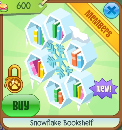 Snowflake Bookshelf | Animal Jam Classic Wiki | Fandom