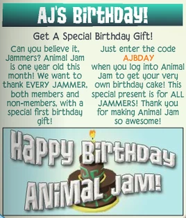 AJ Birthday Cake Collection | Animal Jam Classic Wiki | Fandom