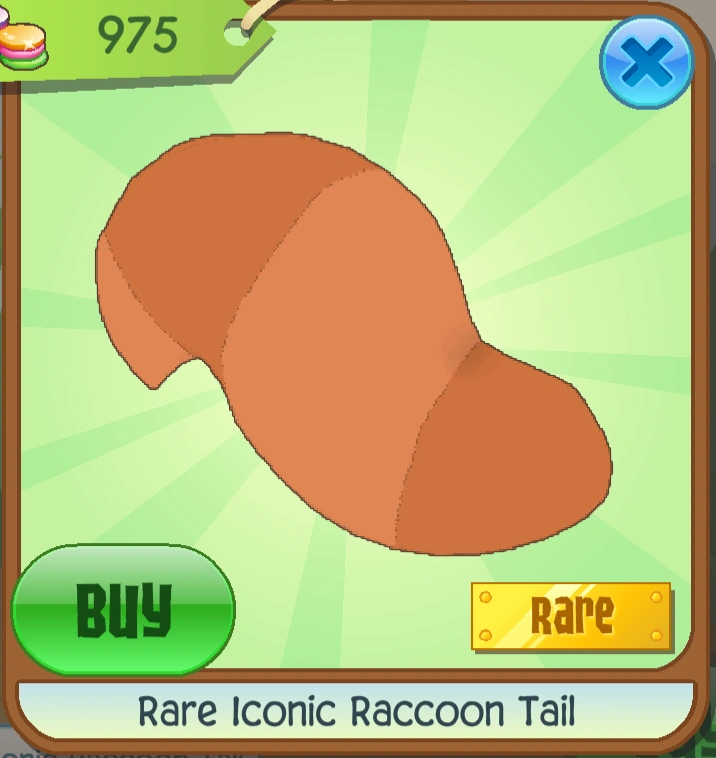 Rare Iconic Raccoon Tail | Animal Jam Classic Wiki | Fandom