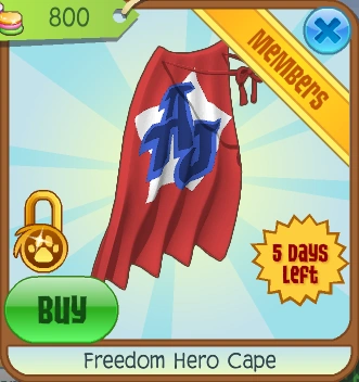 Freedom Hero Cape | Animal Jam Classic Wiki | Fandom