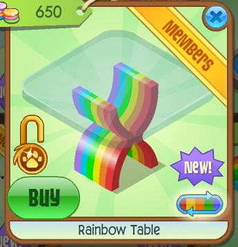 Rainbow Table | Animal Jam Classic Wiki | Fandom