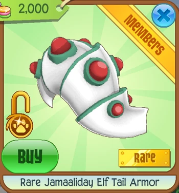 Rare Jamaaliday Elf Tail Armor | Animal Jam Classic Wiki | Fandom