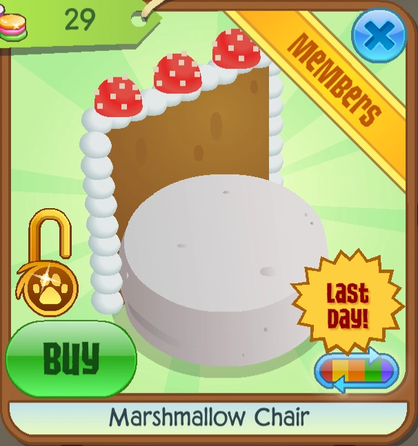 Marshmallow Chair (Members) | Animal Jam Classic Wiki | Fandom