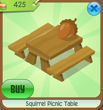 Squirrel Picnic Table | Animal Jam Classic Wiki | Fandom