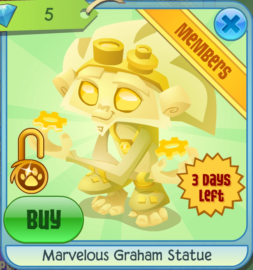 Marvelous Graham Statue | Animal Jam Classic Wiki | Fandom