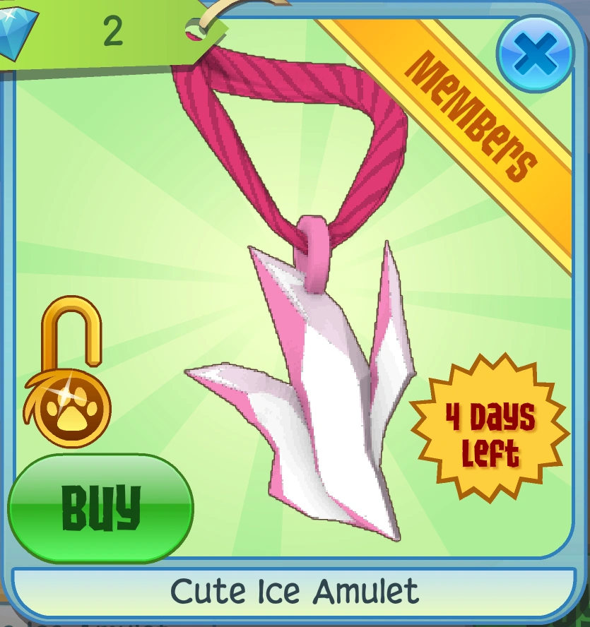 Cute Ice Amulet | Animal Jam Classic Wiki | Fandom