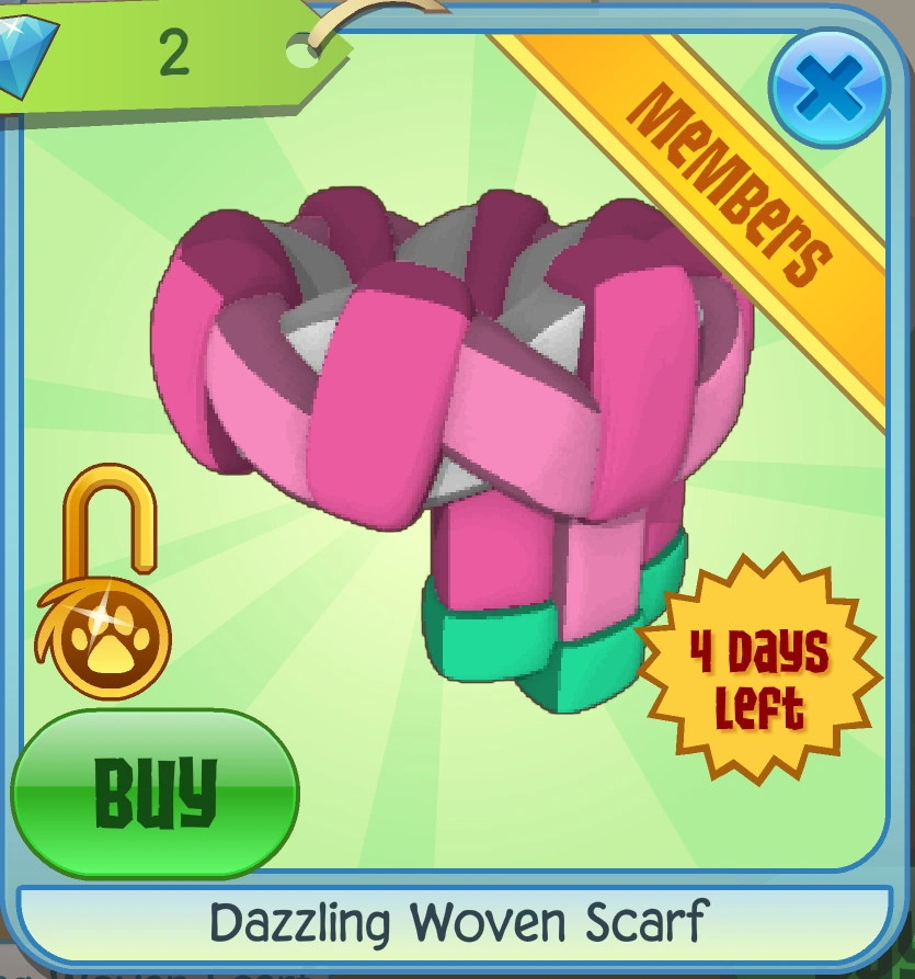 Dazzling Woven Scarf | Animal Jam Classic Wiki | Fandom