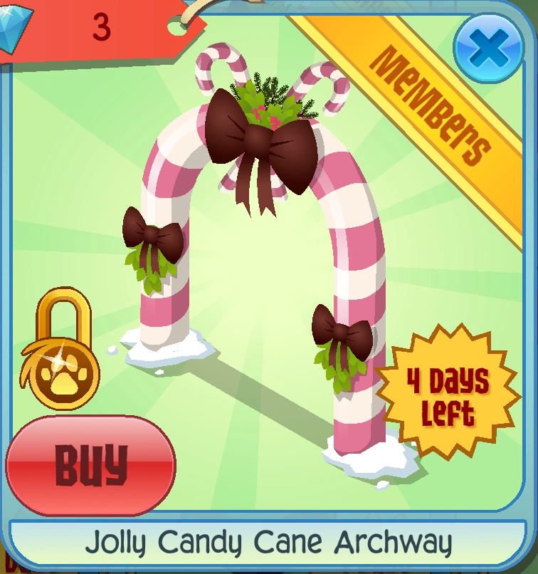Jolly Candy Cane Archway | Animal Jam Classic Wiki | Fandom