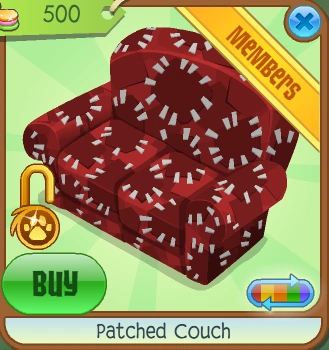 Patched Couch | Animal Jam Classic Wiki | Fandom
