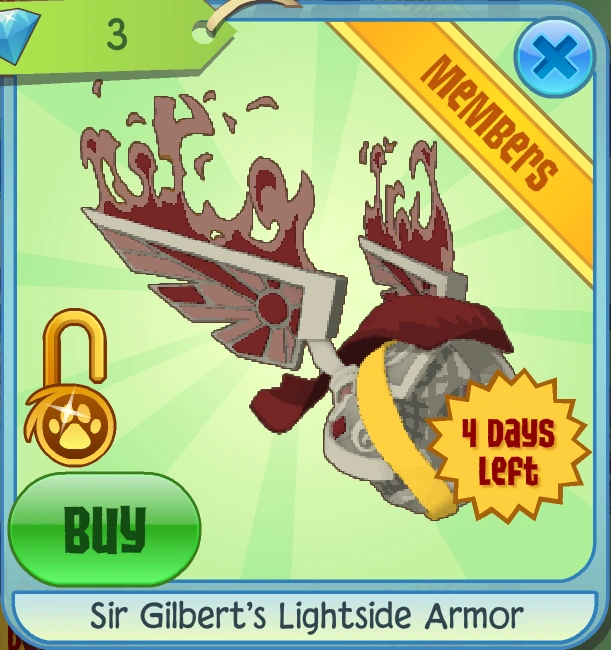 Sir Gilbert's Lightside Armor | Animal Jam Classic Wiki | Fandom