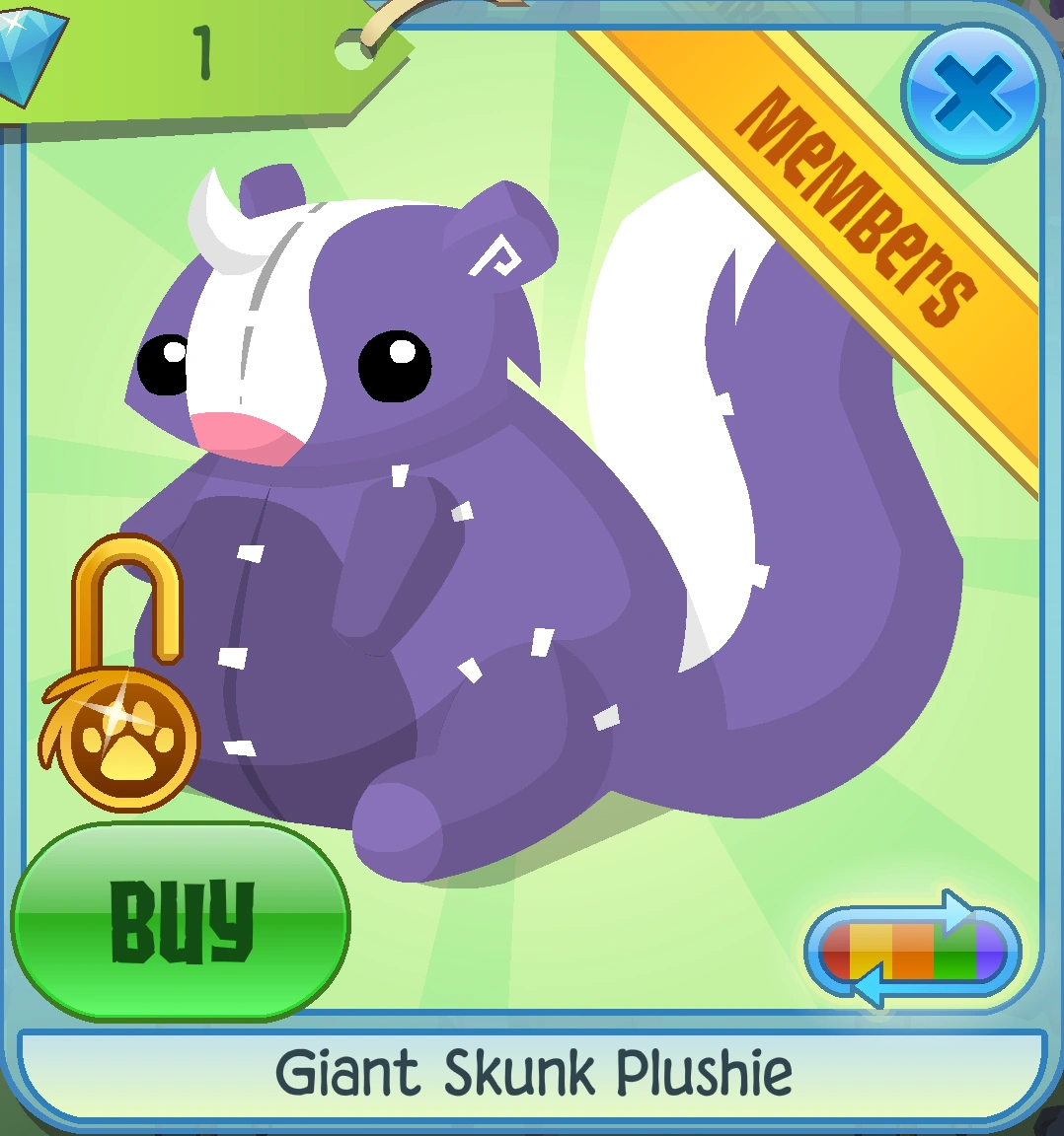 Giant Skunk Plushie | Animal Jam Classic Wiki | Fandom