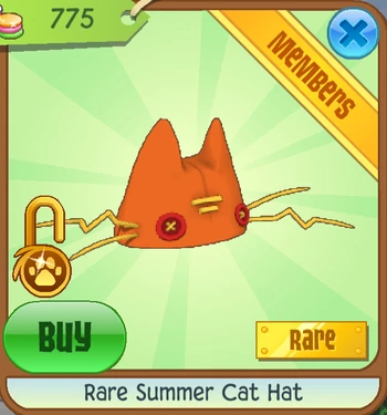 Rare Summer Cat Hat | Animal Jam Classic Wiki | Fandom