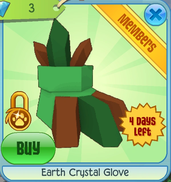 Earth Crystal Glove | Animal Jam Classic Wiki | Fandom
