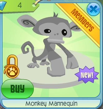 Monkey Mannequin | Animal Jam Classic Wiki | Fandom