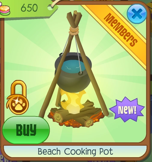 Beach Cooking Pot | Animal Jam Classic Wiki | Fandom
