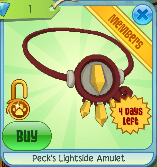 Peck's Lightside Amulet | Animal Jam Classic Wiki | Fandom