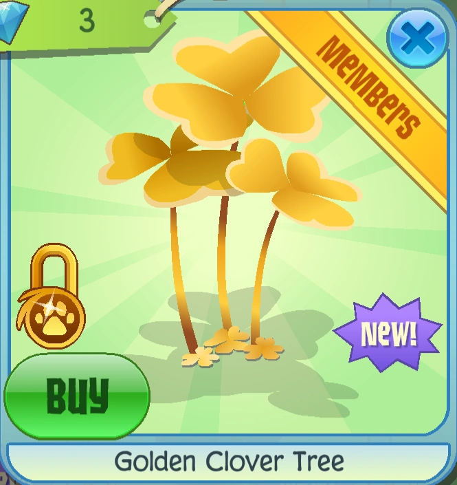 Golden Clover Tree | Animal Jam Classic Wiki | Fandom