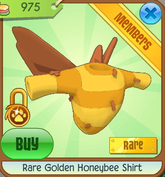 Rare Golden Honeybee Shirt | Animal Jam Classic Wiki | Fandom