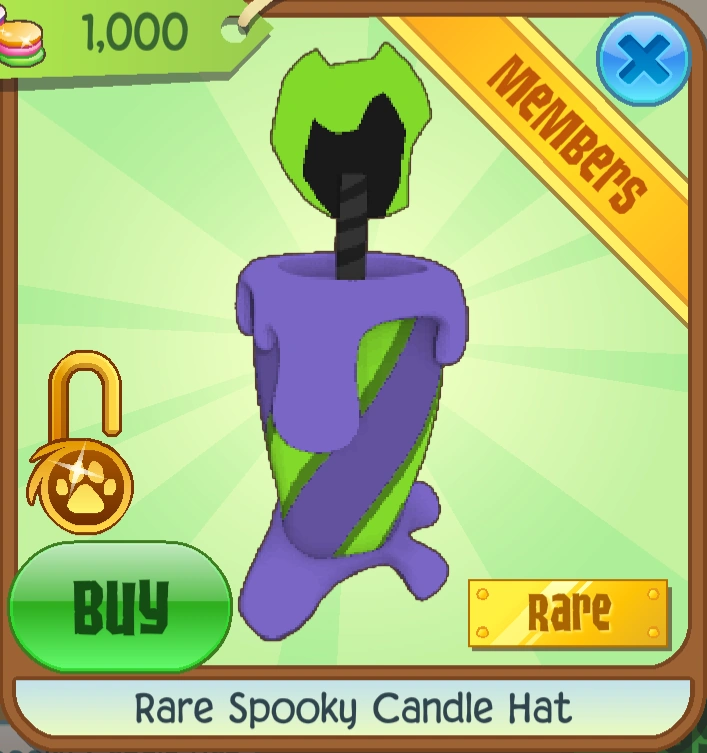 Rare Spooky Candle Hat | Animal Jam Classic Wiki | Fandom