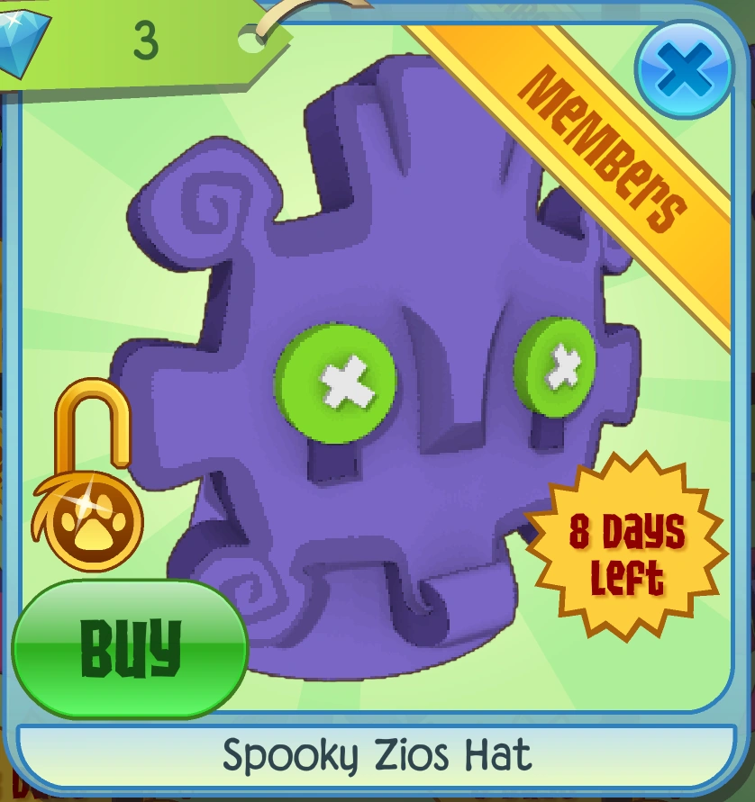 Spooky Zios Hat | Animal Jam Classic Wiki | Fandom