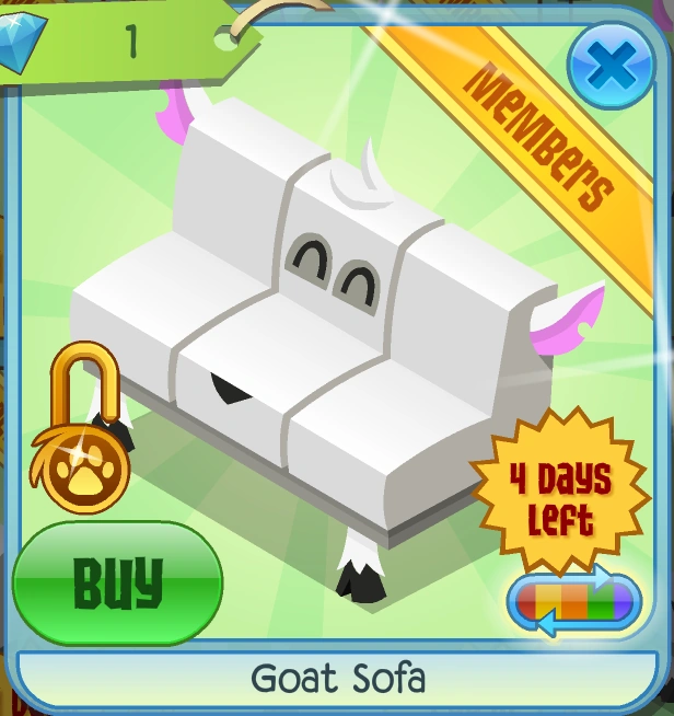 Goat Sofa | Animal Jam Classic Wiki | Fandom