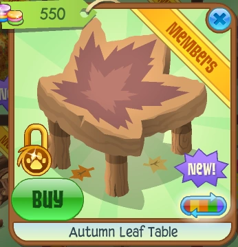 Autumn Leaf Table | Animal Jam Classic Wiki | Fandom