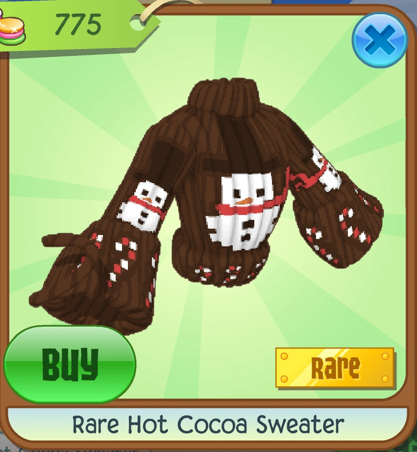 Rare Hot Cocoa Sweater | Animal Jam Classic Wiki | Fandom