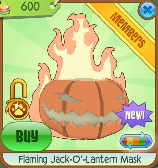 Flaming Jack-O'-Lantern Mask | Animal Jam Classic Wiki | Fandom