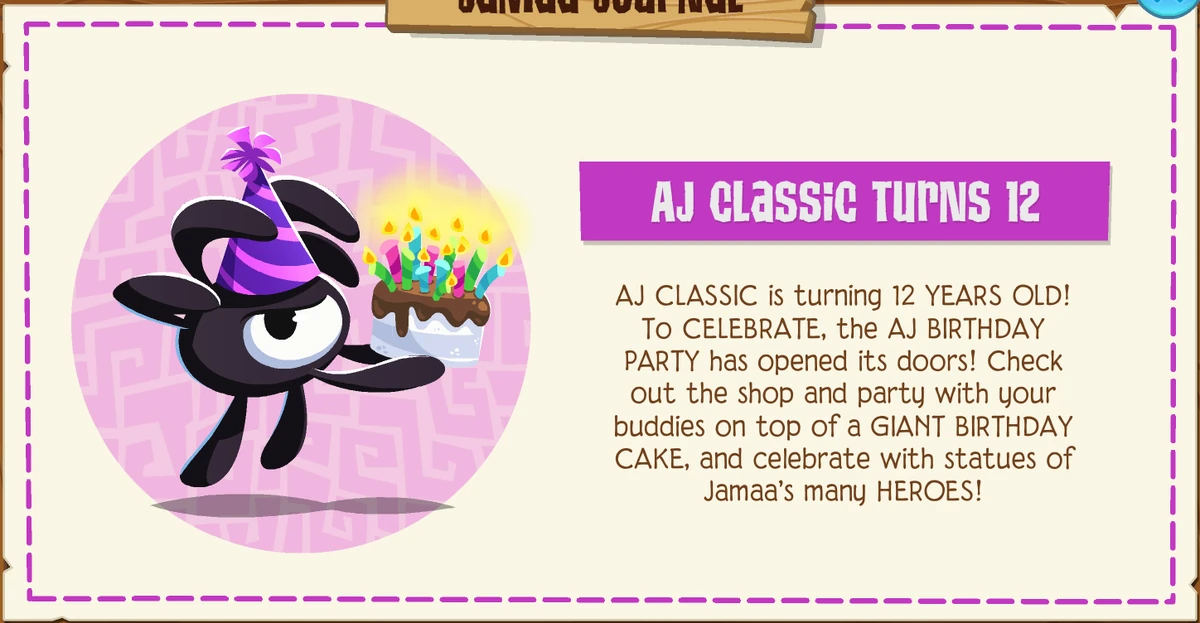 AJ Birthday Party | Animal Jam Classic Wiki | Fandom