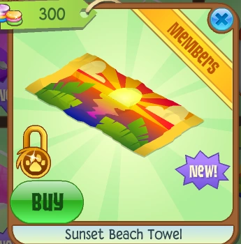 Sunset Beach Towel | Animal Jam Classic Wiki | Fandom