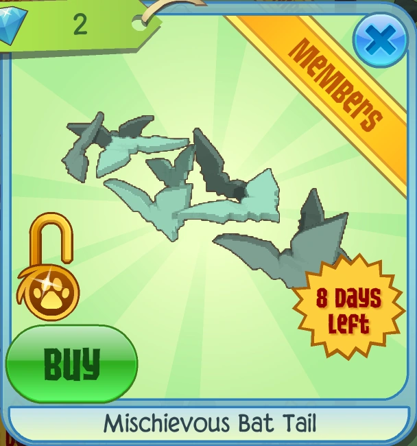 Mischievous Bat Tail | Animal Jam Classic Wiki | Fandom