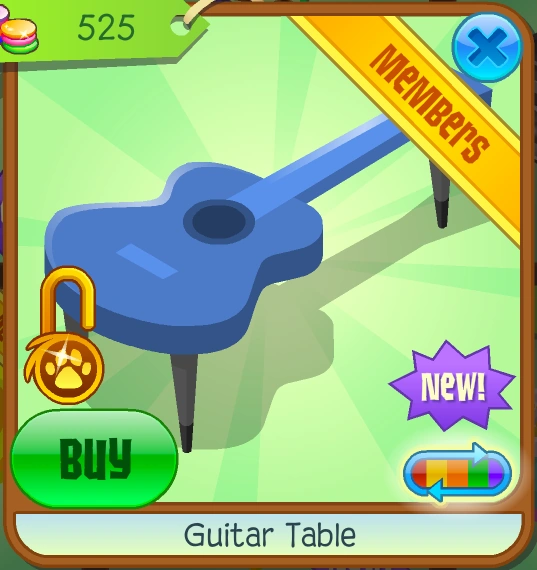 Guitar Table | Animal Jam Classic Wiki | Fandom