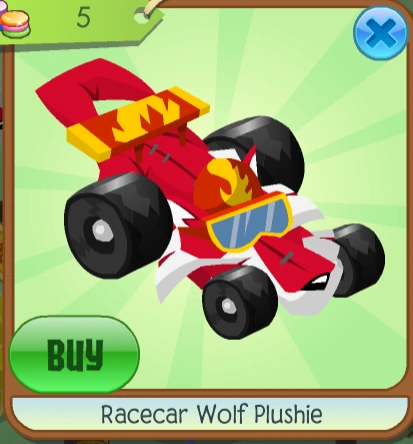 Racecar Wolf Plushie | Animal Jam Classic Wiki | Fandom