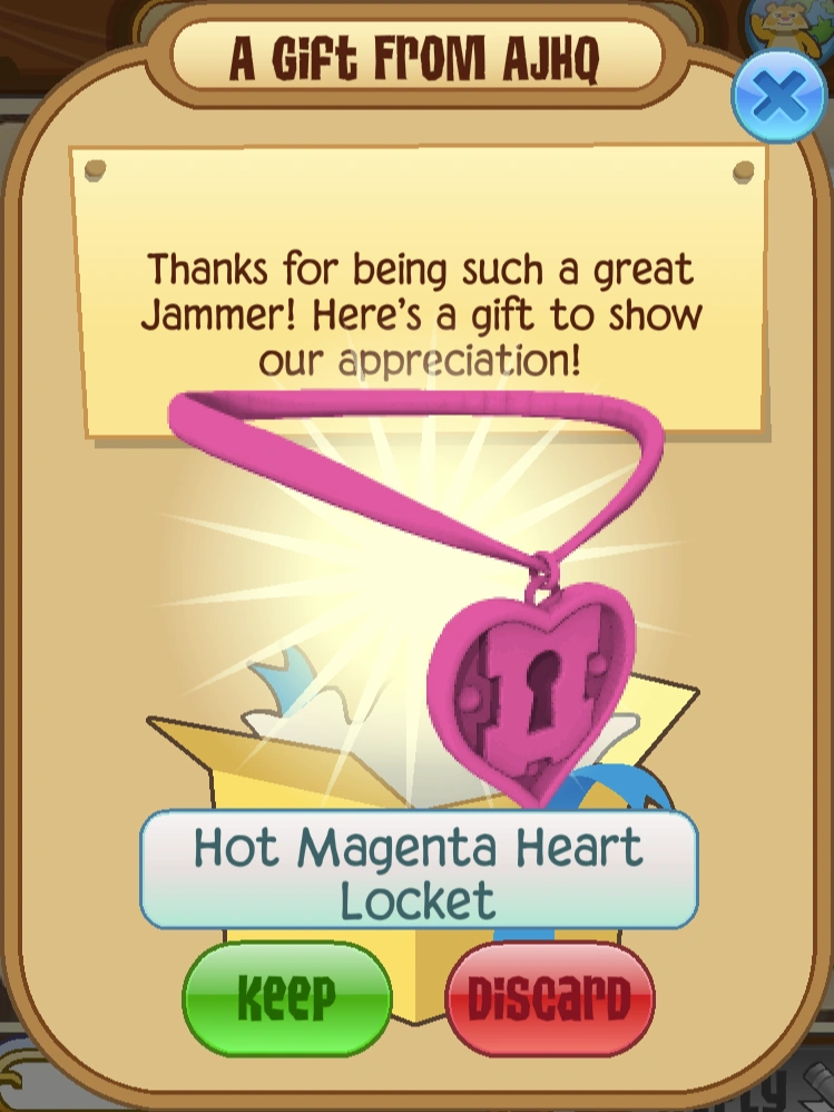 Rare Hot Magenta Heart Locket | Animal Jam Classic Wiki | Fandom