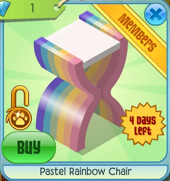 Pastel Rainbow Chair | Animal Jam Classic Wiki | Fandom