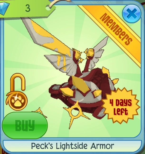 Peck's Lightside Armor | Animal Jam Classic Wiki | Fandom