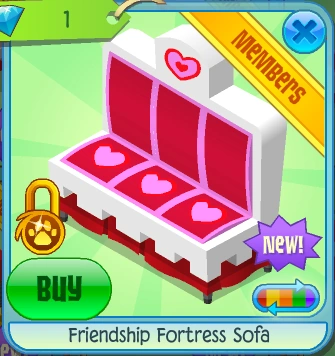 Friendship Fortress Sofa | Animal Jam Classic Wiki | Fandom