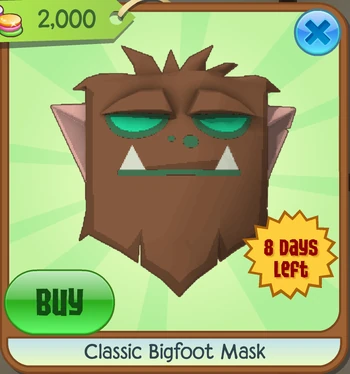 Classic Bigfoot Mask | Animal Jam Classic Wiki | Fandom