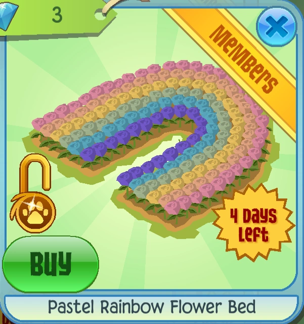 Pastel Rainbow Flower Bed | Animal Jam Classic Wiki | Fandom