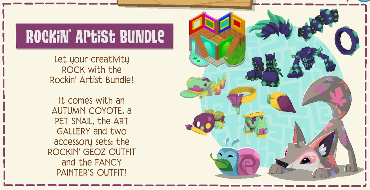 Rockin' Artist Bundle | Animal Jam Classic Wiki | Fandom