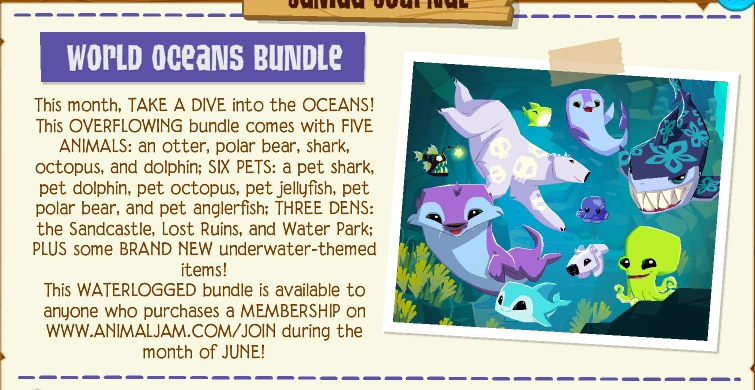 Pacote do Oceano | Wiki Animal Jam | Fandom