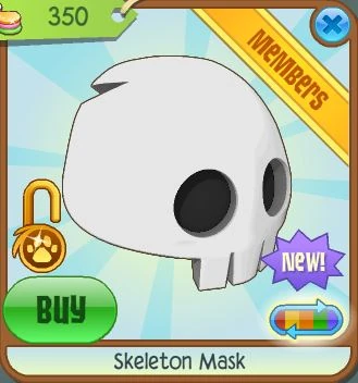 Skeleton Mask | Animal Jam Classic Wiki | Fandom